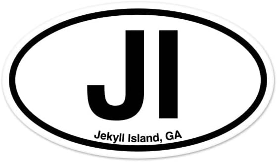 Amazon.com - JI Jekyll Island GA Georgia Oval Car Sticker Indoor ...