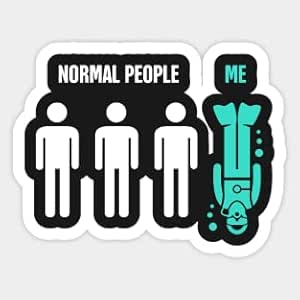 Amazon.com: Stickers Vinyl Normal People, Me | Funny Scuba Diving ...