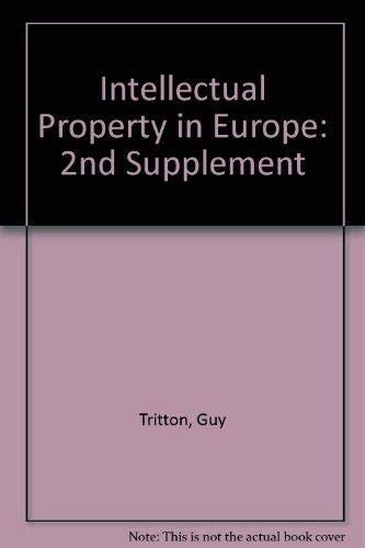 Intellectual Property in Europe: Supplement 2: Tritton, Guy ...