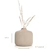 Amazon.com: Small Round Ceramic Vase for Minimalist Home Decor - Boho ...