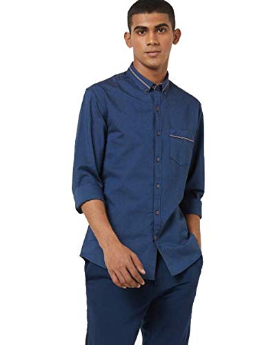 NETPLAY Men's Regular Fit Casual Shirt (Blue) : Amazon.in: Clothing ...