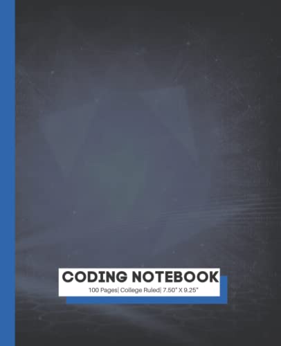 Coding Notebook With Blue Triangles Theme Programmer Notebook Coding