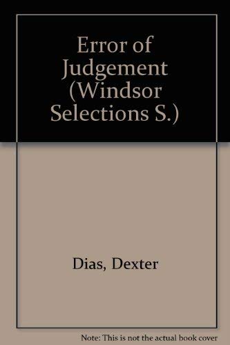Error of Judgment: Dias, Dexter: 9780754010685: Amazon.com: Books