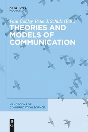 Amazon.com: Theories and Models of Communication (Handbooks of ...
