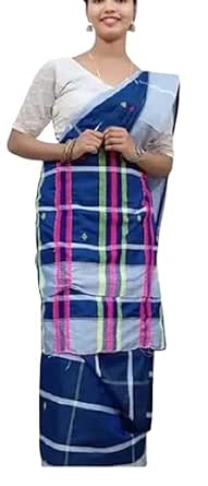 Buy Women`s Tribal Adivasi Panchi Phutka Santhali lumang Cotton Checked ...
