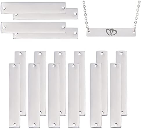 Amazon.com: BENECREAT 16Pcs 304 Stainless Steel Connector Charms, Blank ...