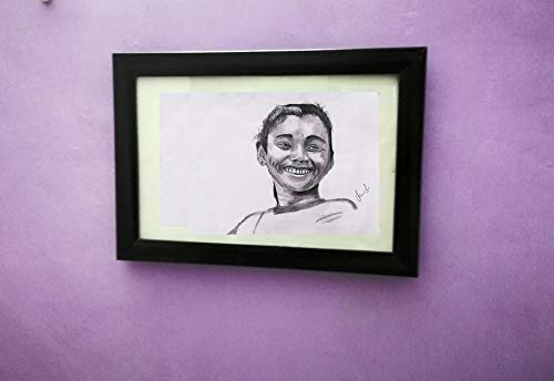 Pencil Sketch Portrait with Beautiful Frame in A4 Size : Amazon.in ...