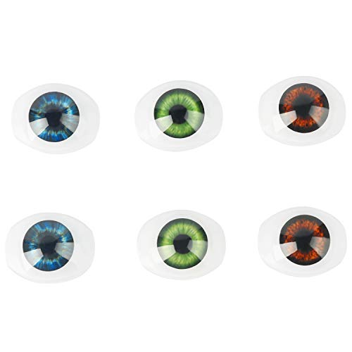 Snapklik.com : 3 Pair Of 3 Colors Oval Flat Hollow Plastic Eyes Puppet ...