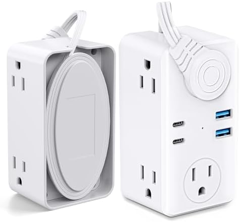 Amazon.com: Power Strip Surge Protector, Olcorife Ultra Thin Flat Plug ...