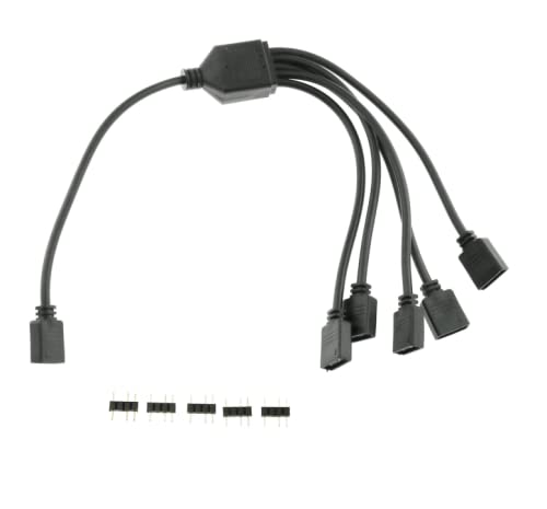 Amazon.com: SJZBIN 3-Pin Addressable RGB Splitter Cable 1 to 5 ARGB ...