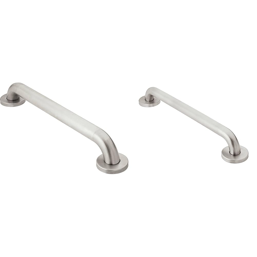 Amazon.com: Moen Stainless Steel Bathroom Safety Grab Bars Bundle (32 ...
