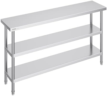 Amazon.com: VEVOR Stainless Steel Food Prep Table, 14 x 24 x 34 Inch ...