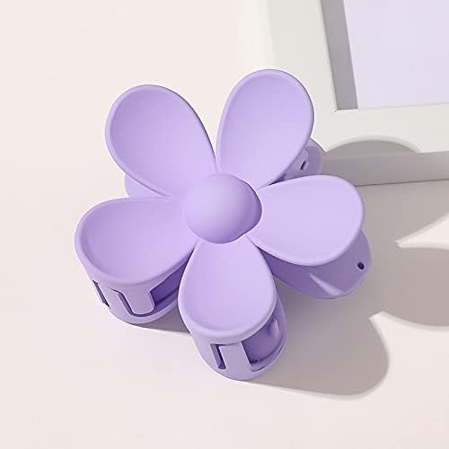Amazon.com: 1Pc Purple Hair Claw Clips Flower Shaped Plastic Jaw Clips ...