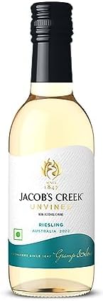 Jacob’s Creek UNVINED Riesling Non Alcoholic Wine, 187 Ml : Amazon.in ...