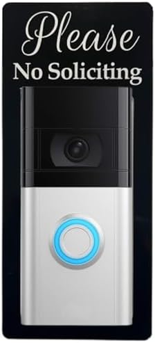 Amazon.com: No Soliciting Sign For Ring Doorbell. Big Classy Please No ...