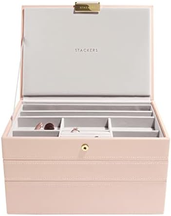 Stackers Blush Pink Mini Jewellery Box - Set of 2 : Amazon.co.uk: Fashion