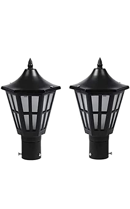 JAIN ELECTRIC Main Gate Lights Pillar Waterproof with Black Metal ...