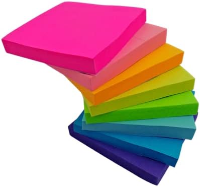 Amazon.com : (8 Pack) 800 Sheets of Sticky Notes 3x3, Colored Sticky ...