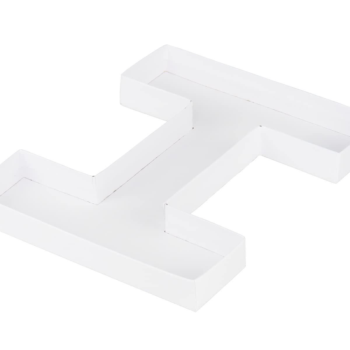 Snapklik.com : 8 Small Fillable Cardboard Letter Shaped Paper Mache Cutouts