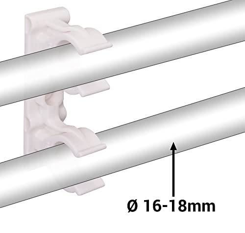 SKIR’CO (20 pcs) Double Pipe Clips, Plastic Clamps for 16-18 mm Pipes ...
