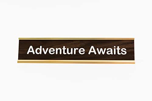 Amazon.com: Adventure Awaits Desk Name Plate : Handmade Products