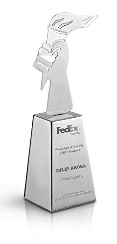 Stainless Steel Small Flame Trophy with Base : Amazon.in: Sports ...