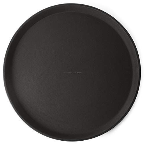 MASTANO Imported Round Serving Plastic, Rubber Lined Black Non Slip ...