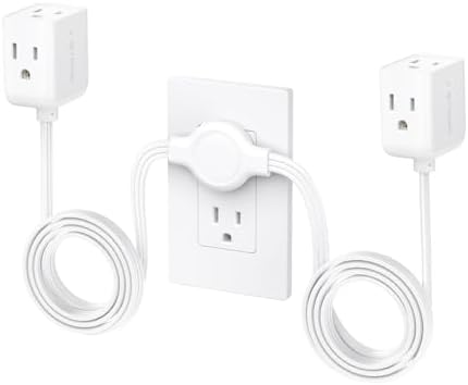 TROND Split Extension Cord Power Bar, Twin 6ft on Each Side, 3 Way ...