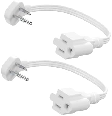 Amazon.com: 2 Pack Power Extension Cord 1FT/12Inch, 3 Prong Electric ...