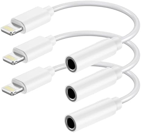 Amazon.com: Lightning to 3.5 mm Headphone Jack Adapter, [Apple MFi ...