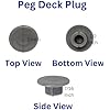 Amazon.com : Pool Fence Deck Sleeves & Caps - Gray - Fits 1/2" Holes ...