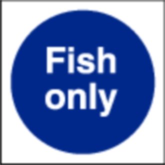 Fish Only Sign 100 x 100mm.: Amazon.com: Industrial & Scientific