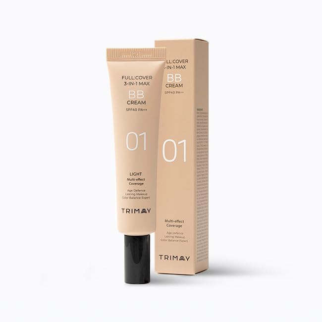 Amazon.com: TRIMAY 3-in-1 BB Cream | Lightweight Foundation with SPF40, Niacinamide, Adenosine ...