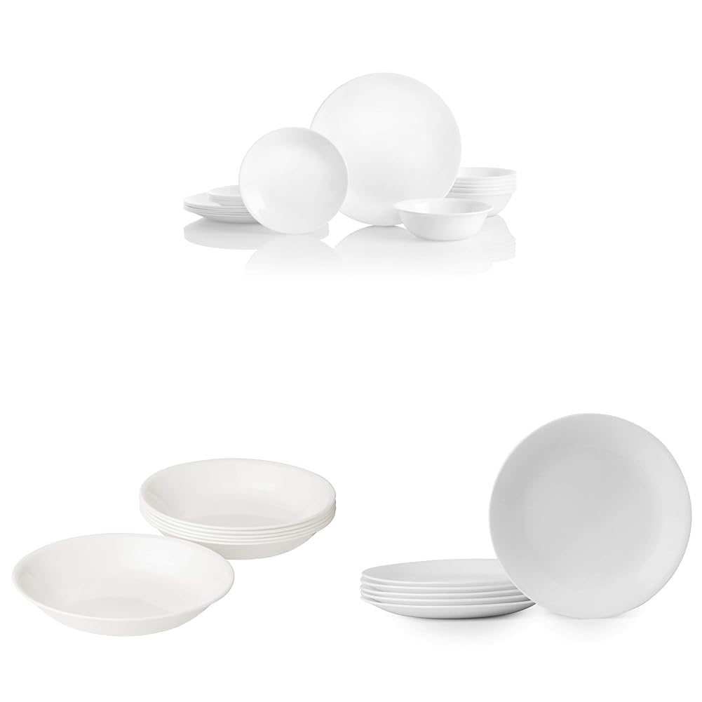 Amazon.com | Corelle 18-Piece Dinnerware Set, Winter Frost White ...
