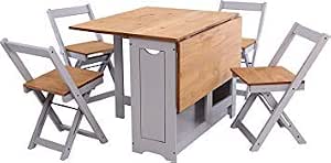 Greenheart Furniture (UK & Ireland) Butterfly dining set with 4 folding ...