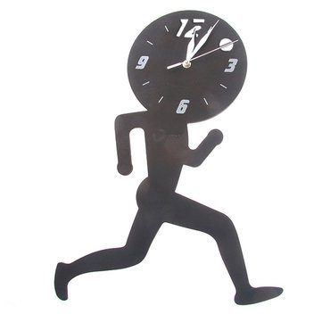 Buy 3D Home Decorative Running Man Plastic Wall Clock Online at Low ...