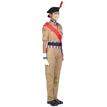 Buy NCC Cadet Polyester Uniform, Khaki Cotton Shirt and Trouser Set ...