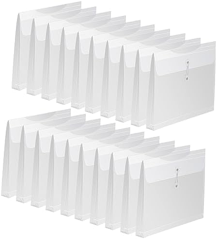 Amazon.com : 12 Pack Plastic Envelopes with String Closure,Super-Thick ...