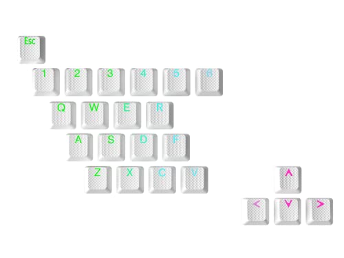 Ranked Rubber Keycap Set | Double shot Translucent | OEM Profile for ...