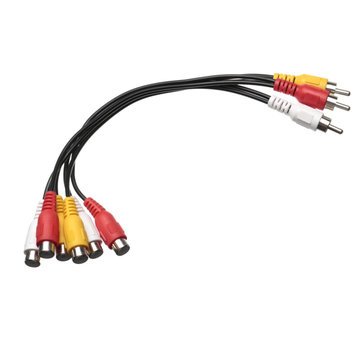 Amazon.in: Buy GENERIC New 3 RCA Male To 6 RCA Female Plug Splitter ...