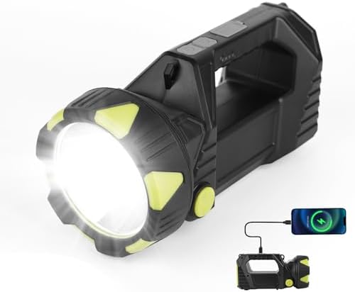 MAYTHANK Super Bright Powerful LED Torch Light Rechargeable Flashlight ...
