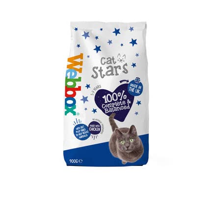 CAT STARS COMPLETE FOOD FOR ADULT CATS - 900G - CHICKEN KIBBLE DRY FOOD ...