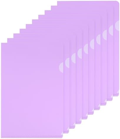 Amazon.com : PATIKIL L Type Folders 50 Pack A5 Plastic File Project ...