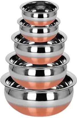Buy KASHVIYA Handi Set Copper Bottom Handi Set/Cookware Set of 5 Pieces ...