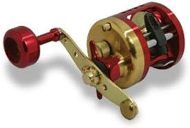 Amazon.com : Okuma Red Isis Round Aluminum Right Handed Round Bait cast ...