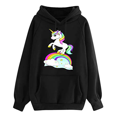 Cotton Hoodie | 3D Sparkel Unicorn Print |Unicorn Huddy for Girls ...