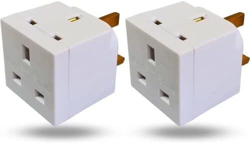2 Way Double Plug Adaptor - Cube Electric Double Adapter Plug UK - Plug ...