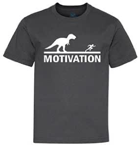 Amazon.com: T-Rex Motivation Youth T-Shirt charcoal Large (14-16) Charcoal
