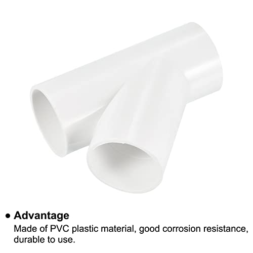 PATIKIL 32mm PVC Pipe Fittings, 3 Pack 3 Way 45 Degree Angle Water ...