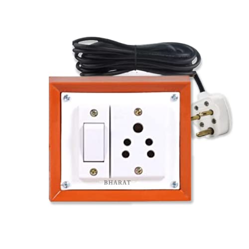 Buy Bharat (1+1) Plastic Brown Extension Board Multi Outlet Electrical ...